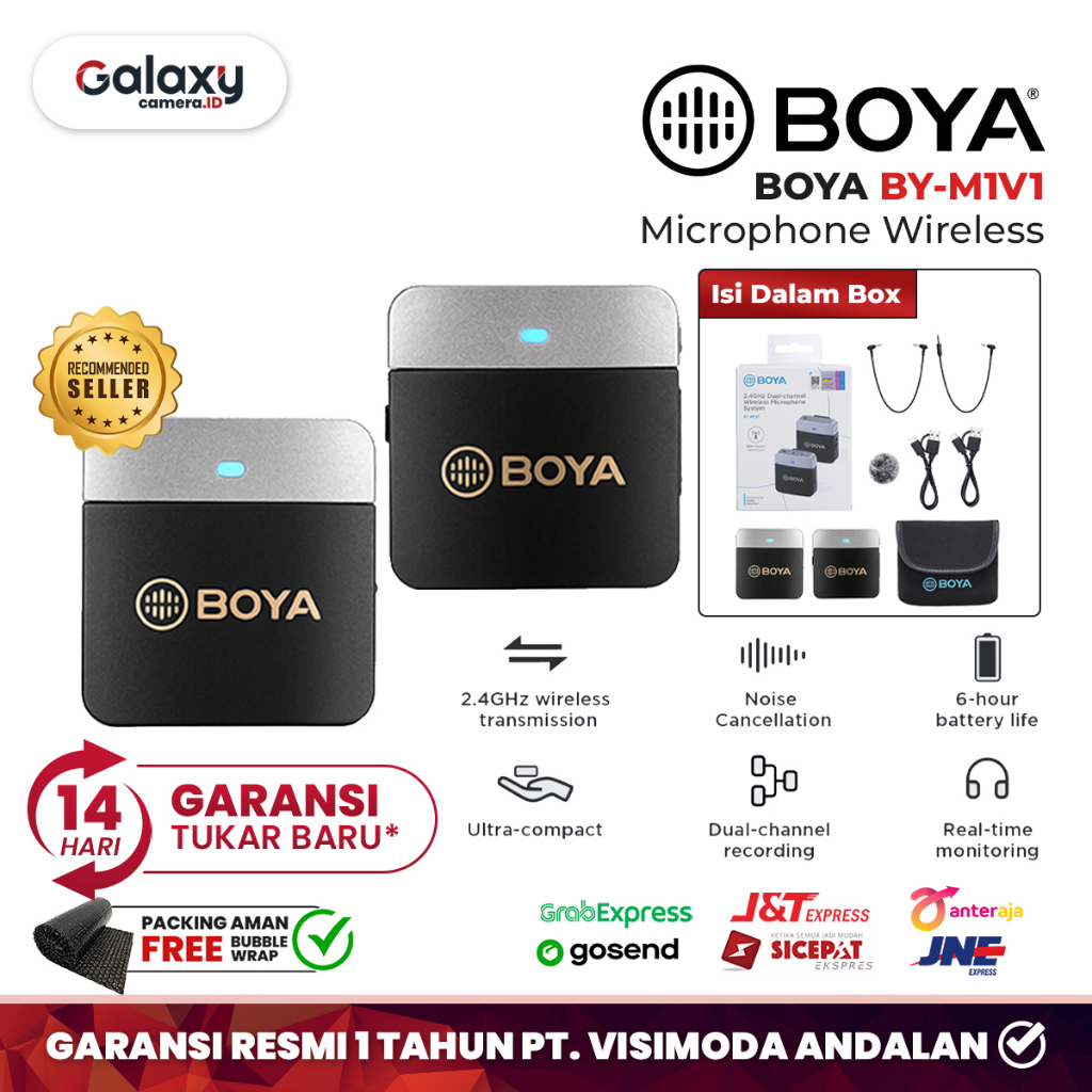 Jual BOYA BY-M1V1 BY M1V1 2.4G Mic Wireless M1 V1 3.5mm Microphone ...