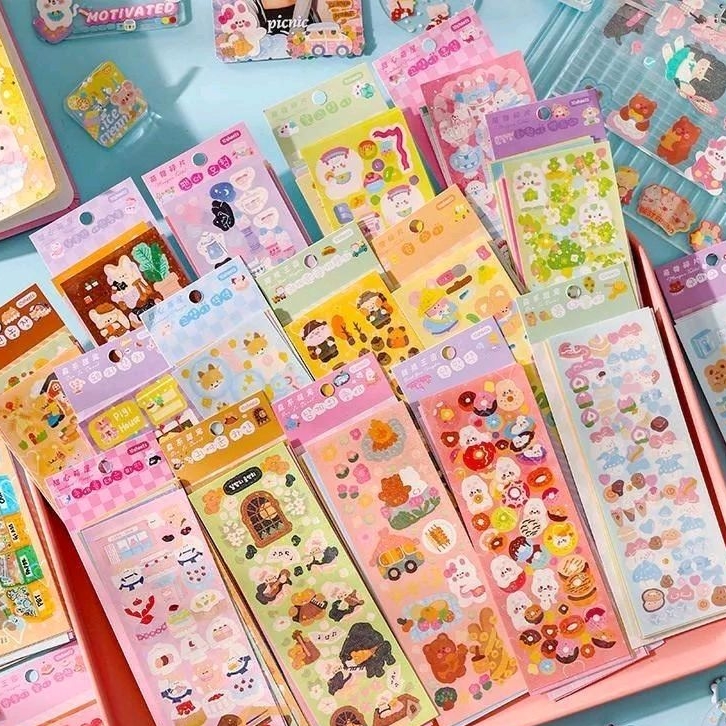 Jual 10in1 Sticker Set 10/set Stiker Motif Beruang Berhologram | Shopee ...