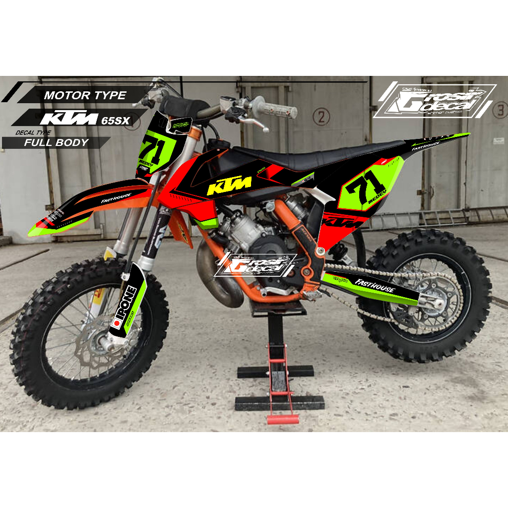 Jual Decal Mini Trail KTM 65 SX New 2016 - 2024 Full Body Free Custom ...