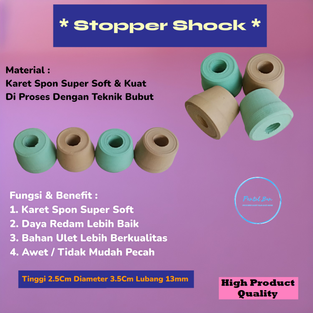 Jual Stopper Shock Super Soft Tinggi 2.5Cm Diameter 3.5Cm Lubang 13mm ...