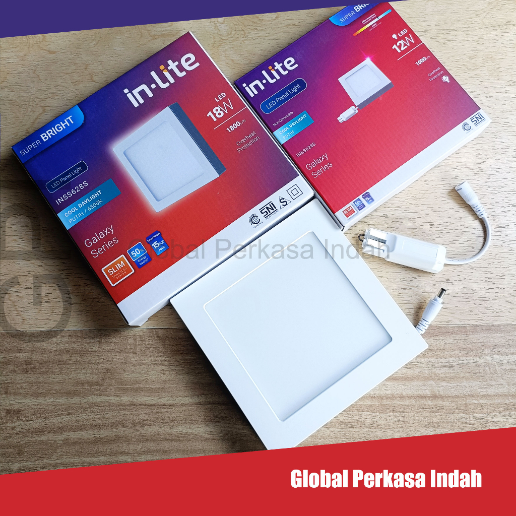 Jual INLITE LAMPU DOWNLIGHT PANEL LED 18W KOTAK OUTBOW INSS628S PUTIH ...