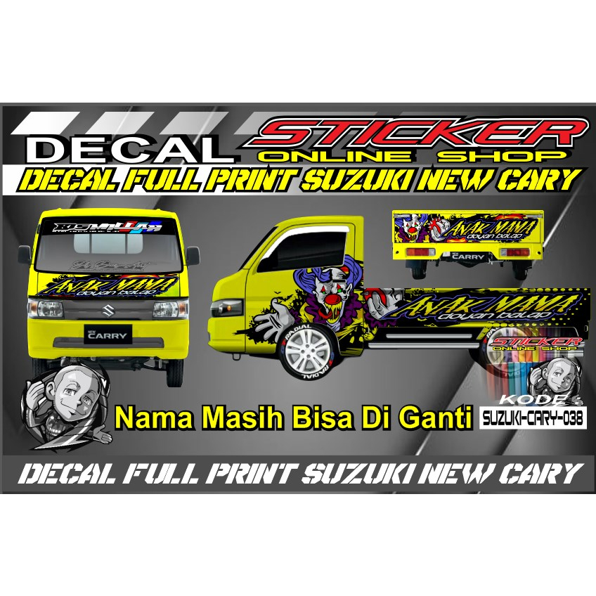 Jual stiker decal New Carry Pick Up. stiker decal full body | Shopee ...