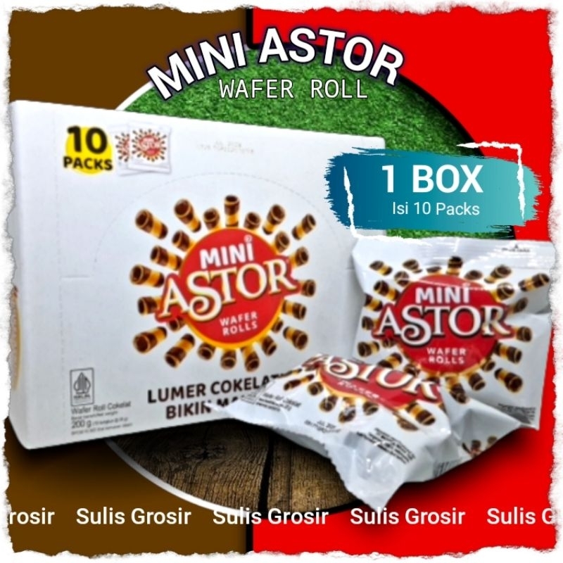 Jual Mini Astor Wafer Roll Coklat Per Box Isi 10 pcs | Shopee Indonesia