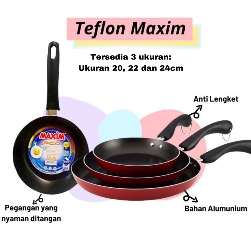 Jual TEFLON MAXIM 20, 22 & 24cm | Shopee Indonesia