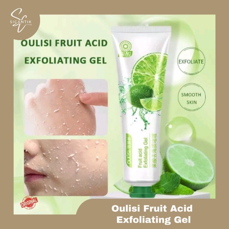 Jual Exfoliating Oulisi Fruit Acid Gel 30g Facial Glowing Blackhead ...