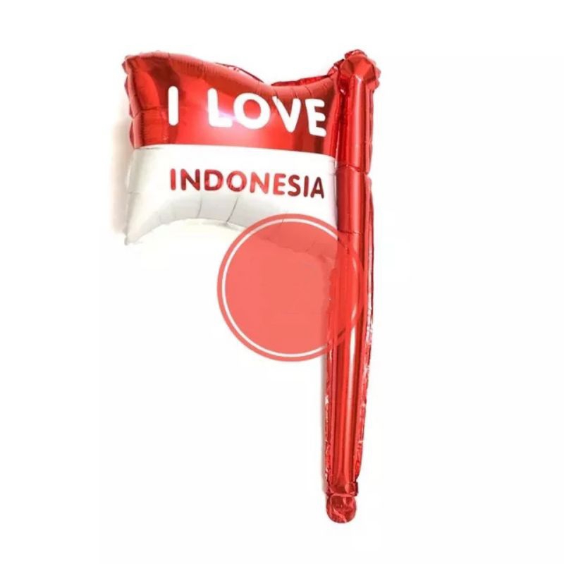 Jual BALON FOIL BENDERA MERAH PUTIH / BALON I LOVE INDONESIA / BALON ...