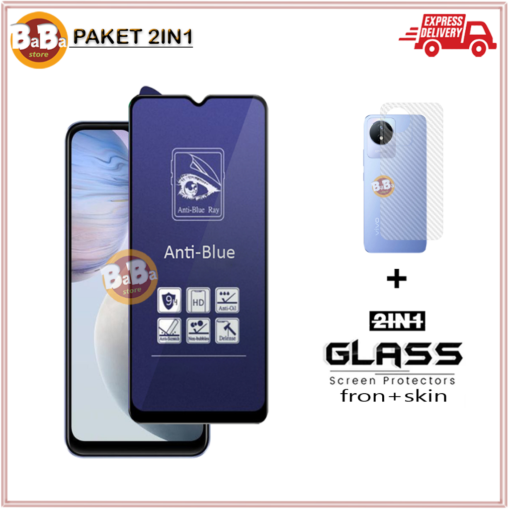 Jual Tempered Glass Anti Radiasi + Skin Carbon 3D Vivo Y33/Y33E/Y33S/Y33S 5G/Y33T/Y35/Y35 5G/Y50 ...
