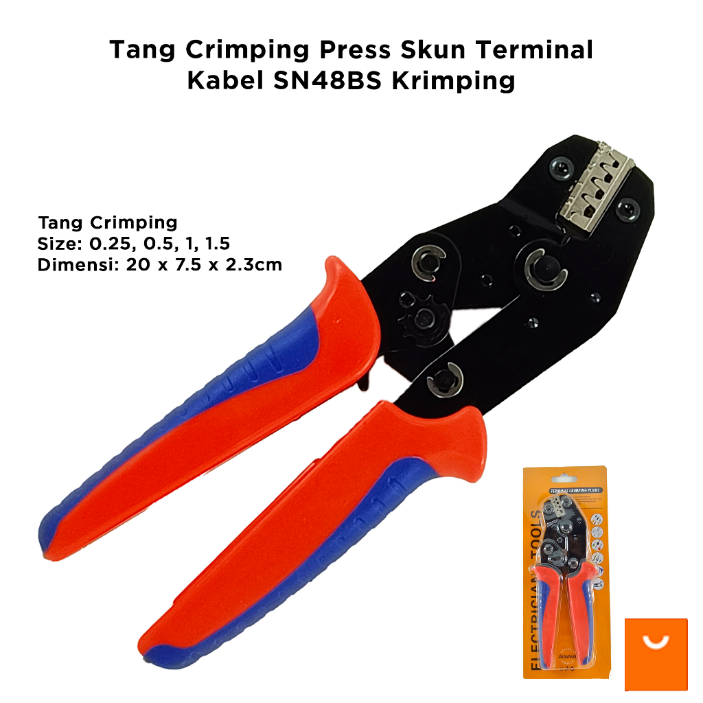 Jual Tang Crimping Press Skun Terminal Kabel SN48BS Krimping | Shopee ...