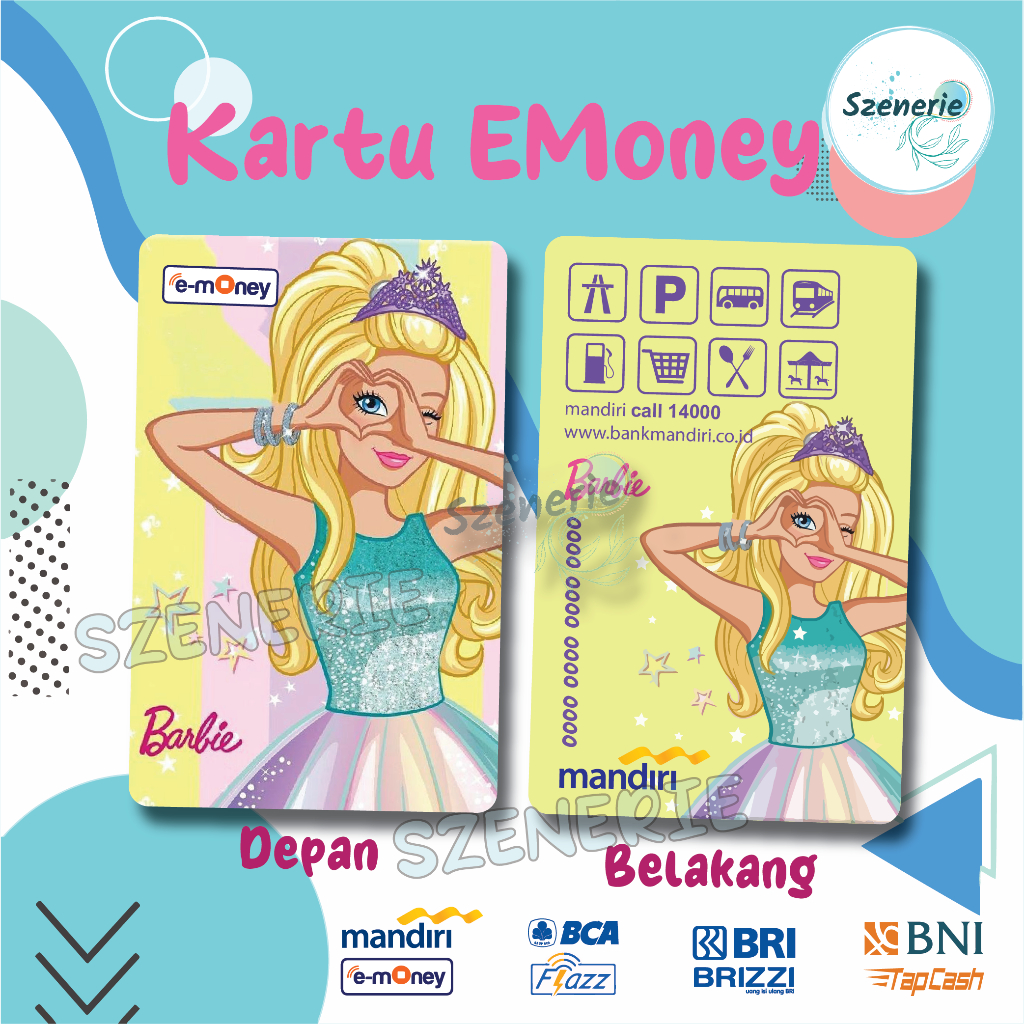 Jual Emoney Barbie Girl Cute Flazz gen 2 Kartu E-money Mandiri BCA ...