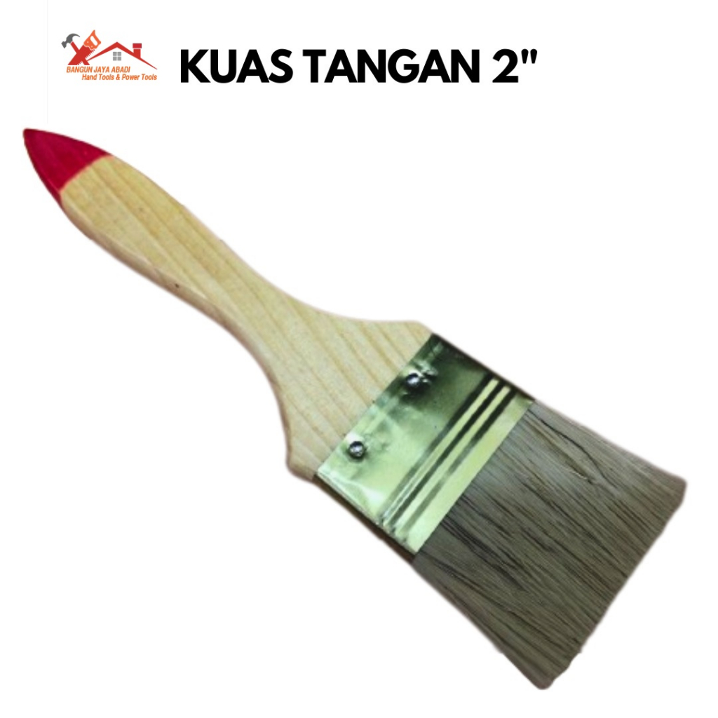 Jual Kuas Cat Tembok 633 Gagang Kayu 2 Inch Kuas Tangan Paint Brush 2 ...
