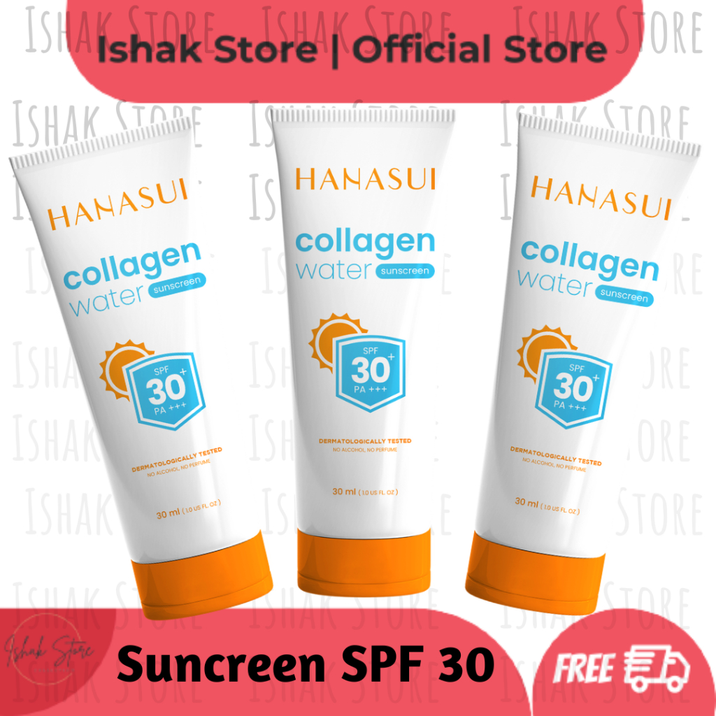 Jual HANASUI Collagen Water Sunscreen SPF 30 | Shopee Indonesia