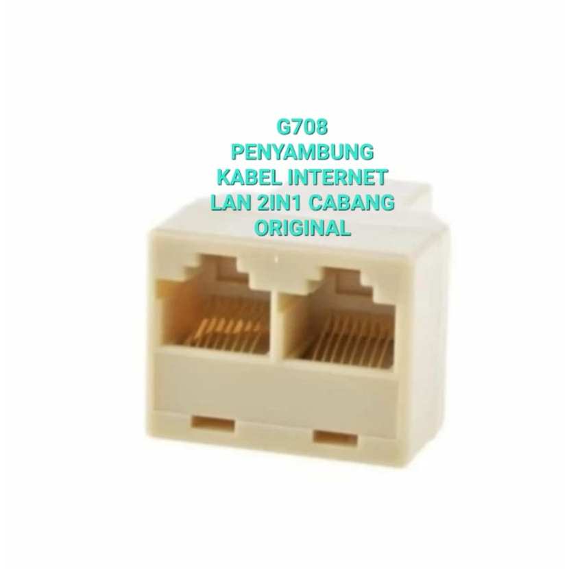 Jual G708 PENYAMBUNG KABEL INTERNET LAN 2IN1 2 CABANG DUA ORIGINAL ...