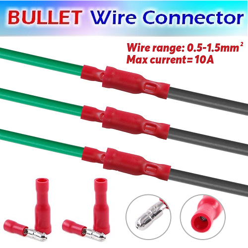 Jual RED Bullet Wire Connector Terminal Plug Cucuk Kabel Quick Cable ...