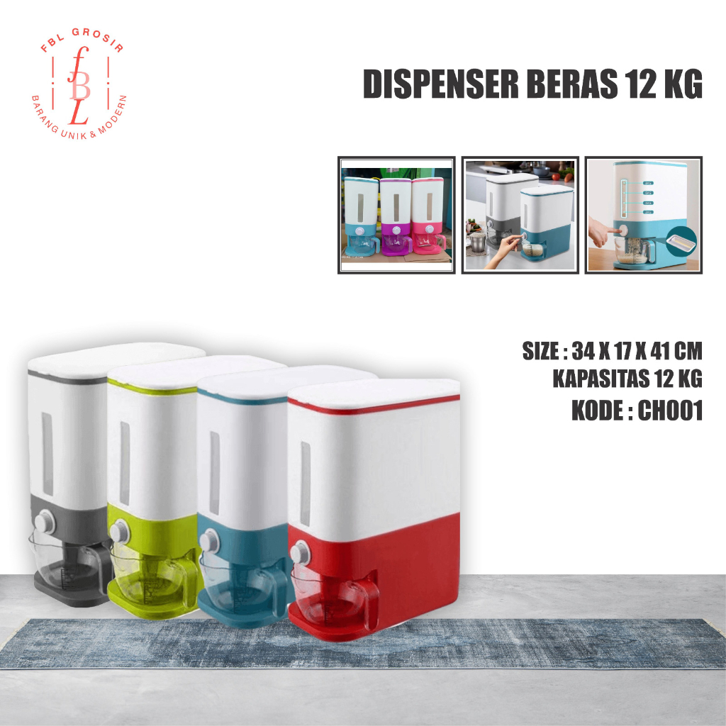 Jual DISPENSER BERAS 10 KG 12 KG DISPENSER BERAS OTOMATIS DENGAN WADAH ...
