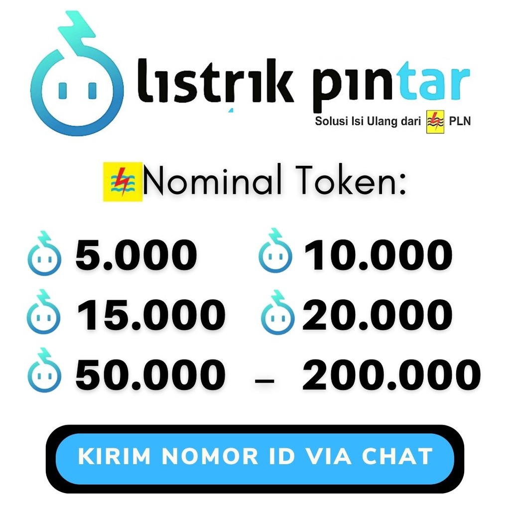Jual TOKEN LISTRIK PLN 5 10 15 20 50 40 70 100 PULSA LISTRIK | Shopee ...