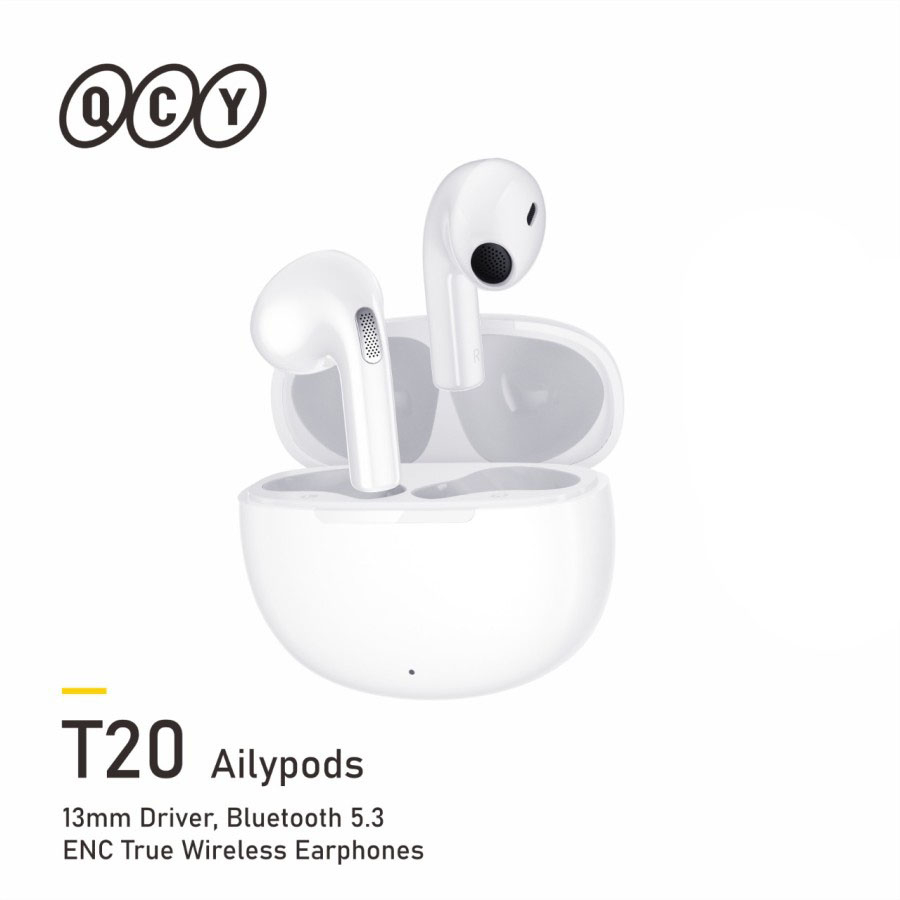 Jual QCY AilyPods T20 TWS Wireless Earphone - White - T20 | Shopee Indonesia