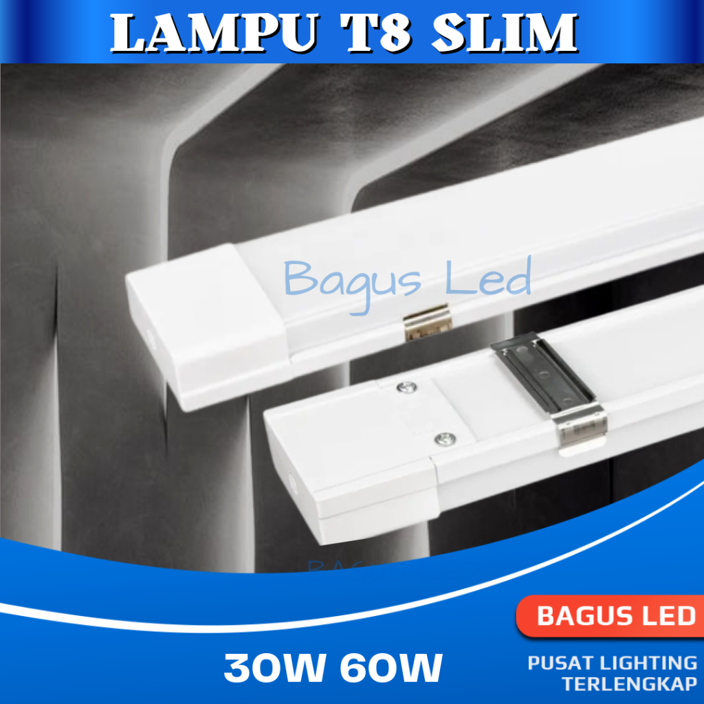 Jual Lampu TL Slim T8 LED Kotak Lampu Tube Light Linear 30W 60W ...