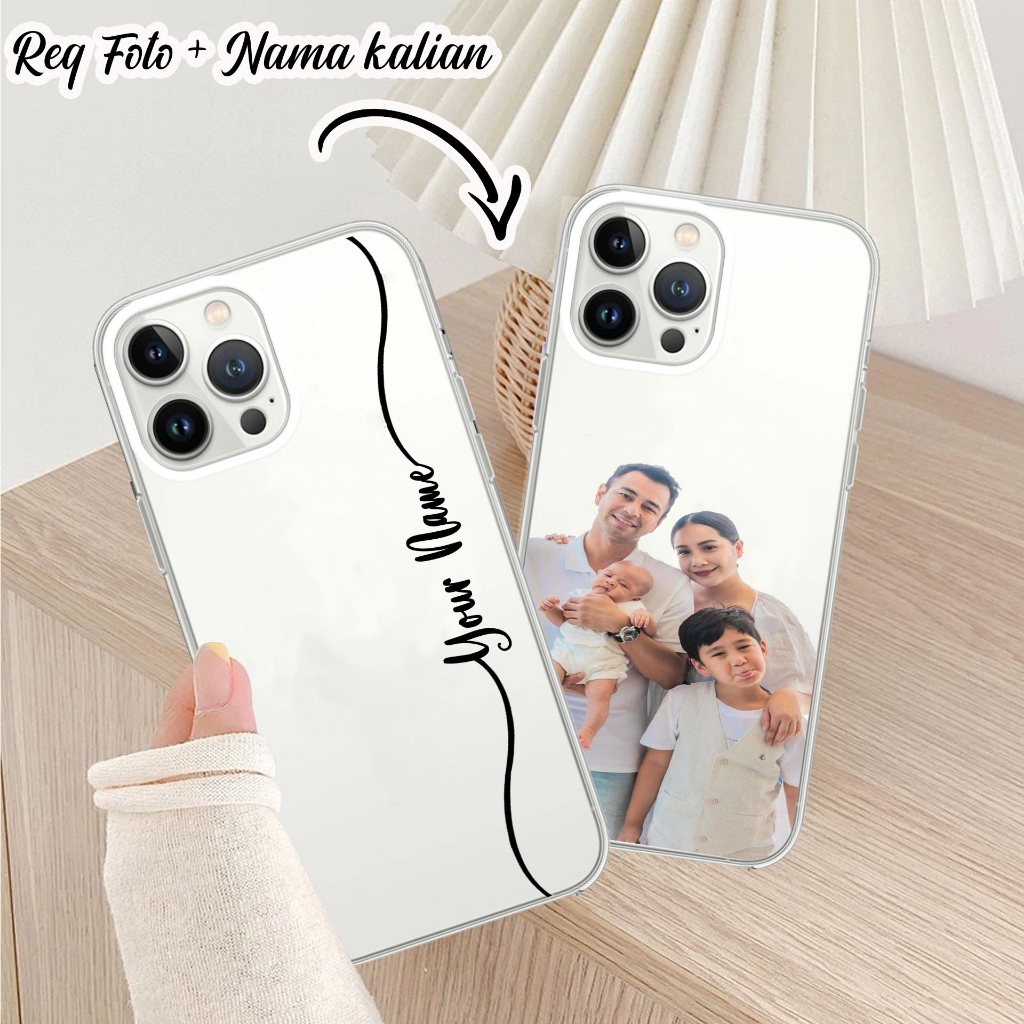 Jual Cod Case Bening transparan Custom kekinian request foto + nama ...