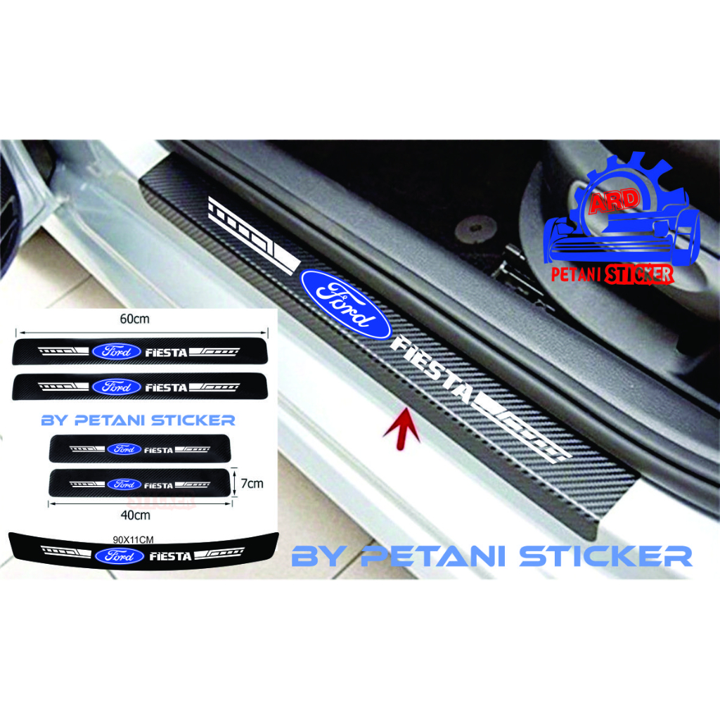 Jual KARBON Stiker sticker mobil pijakan pintu pelindung pintu sill ...