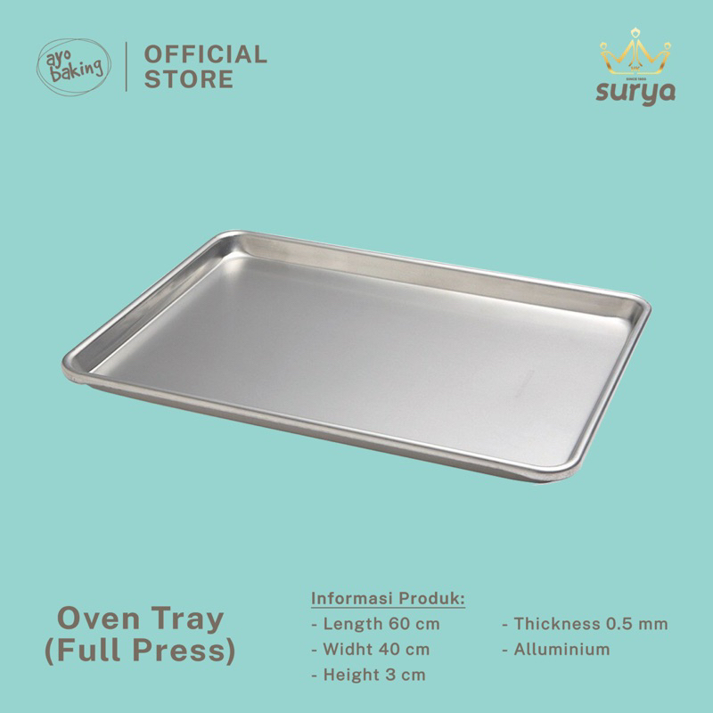 Jual SURYA Oven tray | Loyang Oven Alluminium 40x60x3cm dan 40x60x5cm ...