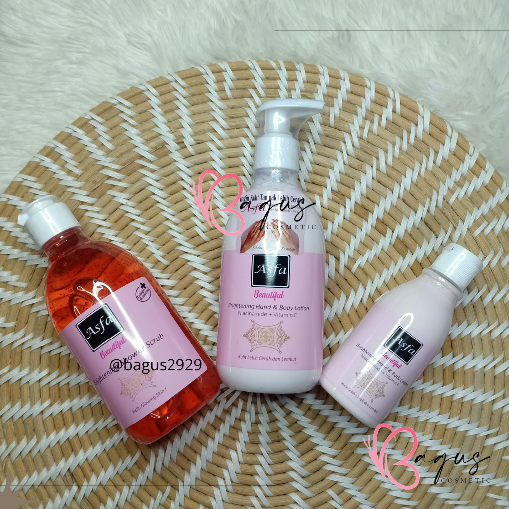 Jual ⭐ BAGUS ⭐ ASFA BODY LOTION / SHOWER SCRUB 300ml | Brightening ...