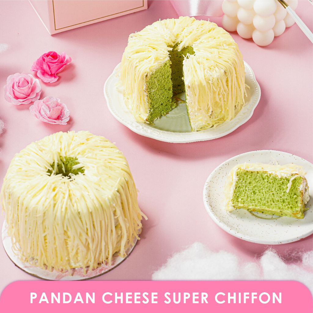 Jual C BAKES – Kue Bolu Chiffon Pandan Keju HALAL - Super Chiffon Cake ...