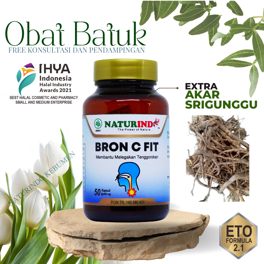 Jual Obat Herbal Bron C Fit Mengatasi Batuk Berdahak kering Radang ...