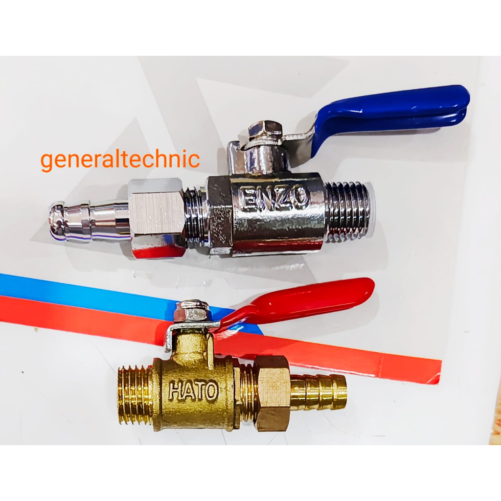 Jual Kran Hato 1/4" Kuningan Kran Kompresor / Kran Stainless Enzo 1/4 ...