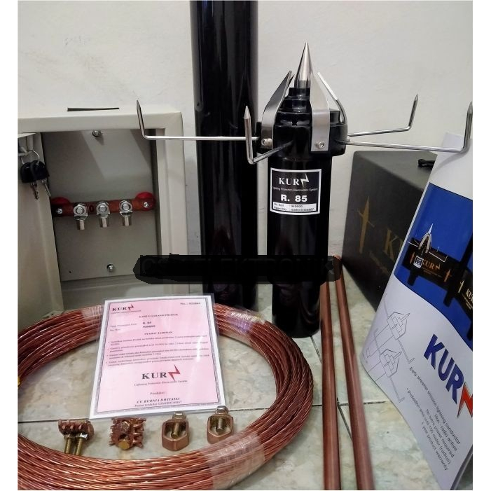 Jual Penangkal Petir KURN 150 Meter Original Tinggal Pasang | Shopee ...