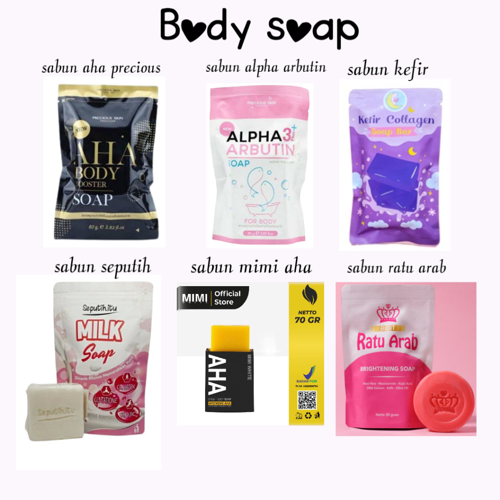 Jual bright body soap, sbun alpha arbutin, ssbn precious,sbn kefir, sbn ...