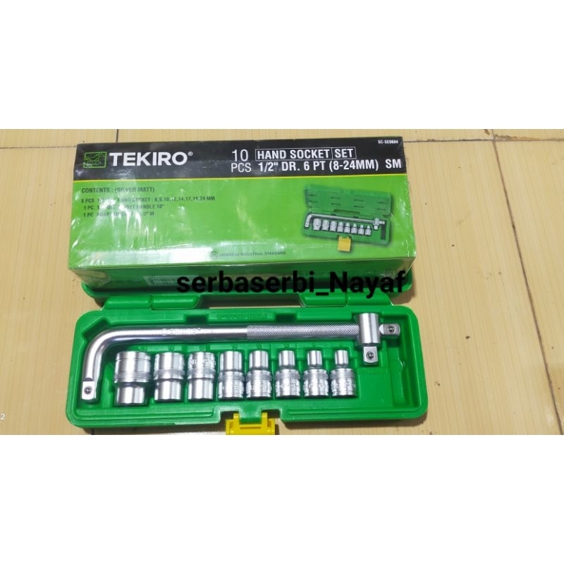 Jual kunci sok set tekiro 10 pcs / Hand socket set 1/2" | Shopee Indonesia