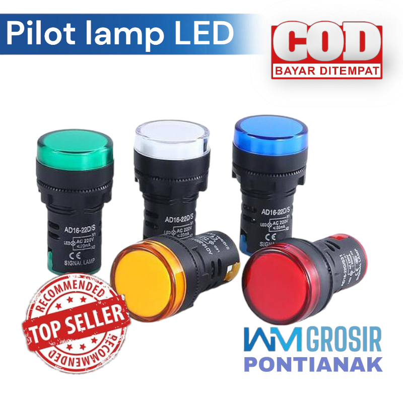 Jual Lampu Indikator Pilot Lamp LED 22mm 220V Signal Lamp | Shopee ...