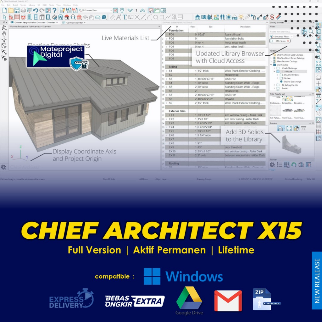 Jual Chief Architect Premier X15 Full Version Lifetime Software 3D ...