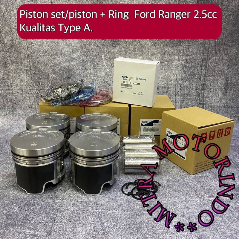 Jual Piston Set / Piston + Ring Ford Ranger 2.5cc Non TDCI Kualitas ...