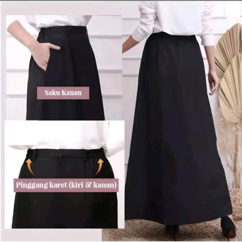 Jual Rok Kerja Model A Line Maxi Size S-L12 Premium Quality | Shopee ...