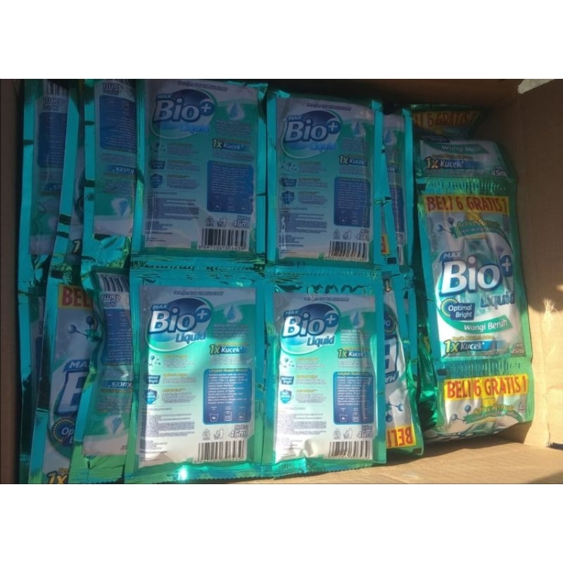 Jual BIO+ LIQUID DETERJEN CAIR SACHET 45 ML/RENCENG/ISI 14 sachet ...