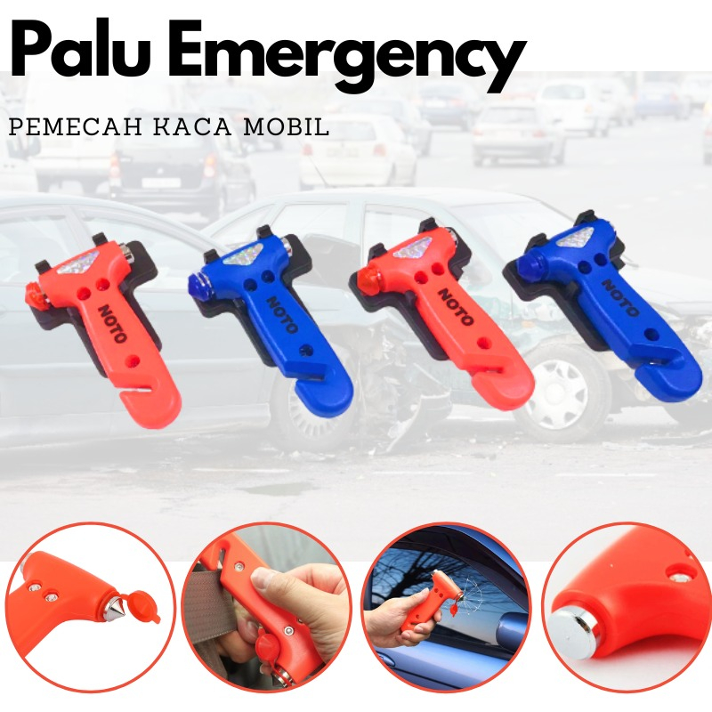 Jual Palu Emergency Pemecah Kaca Jendela Mobil 2in1 Car Escape Hammer ...