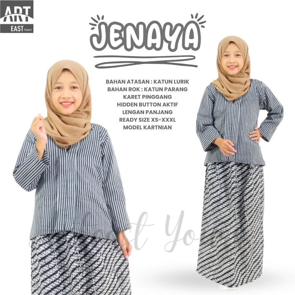 Jual One Set Anak Remaja JENAYA Model Kartinian Perempuan 1-13 Tahun ...