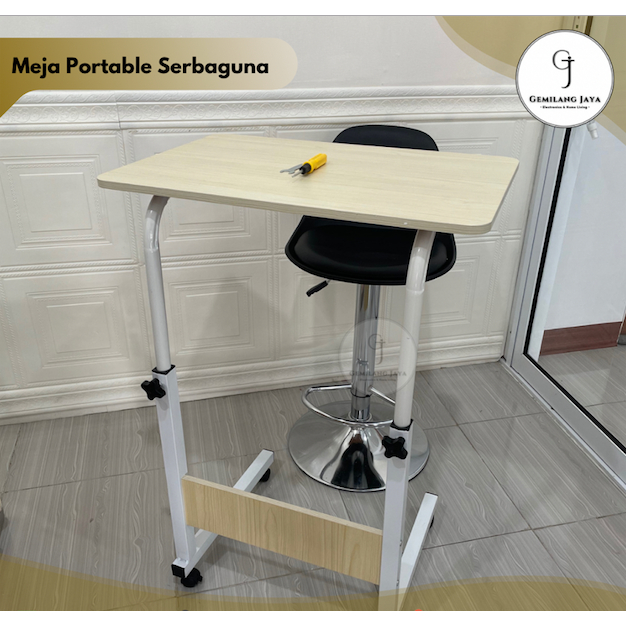 Jual Meja Laptop Portable Ber-roda Meja Belajar Minimalis Meja Lipat ...