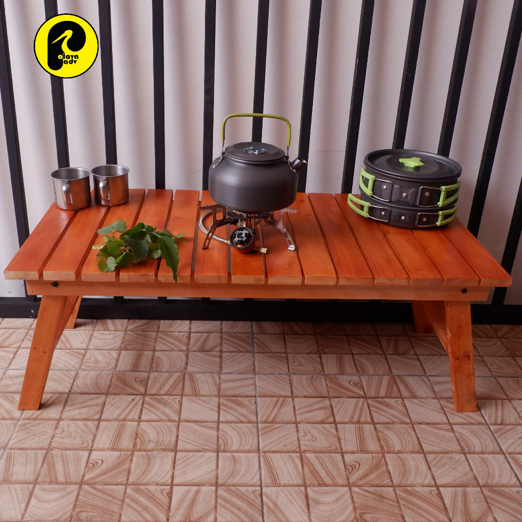 Jual ISMAN Meja lipat kayu portable camping outdoor meja masak | Shopee ...