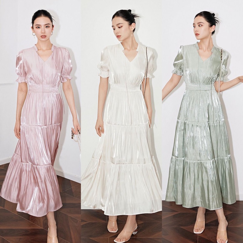 Jual Jovanca Dress Korean Elegant Chic Minimalis Party Mewah Dinner ...