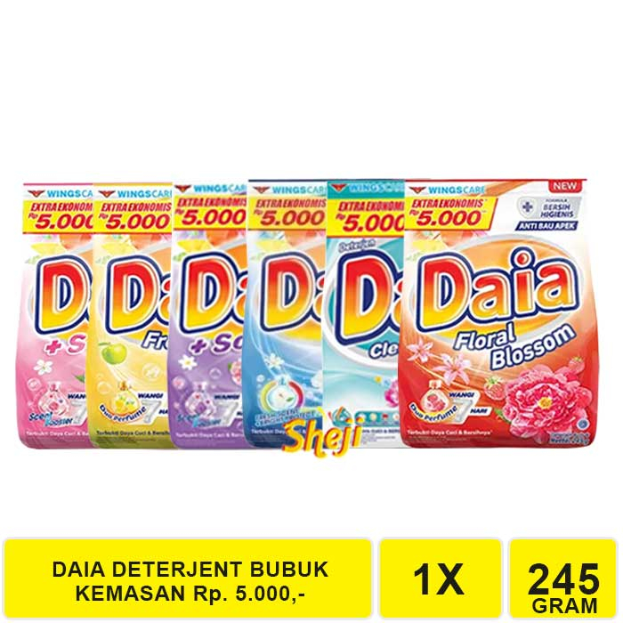 Jual DAIA DETERJEN BUBUK 245 GRAM | Shopee Indonesia