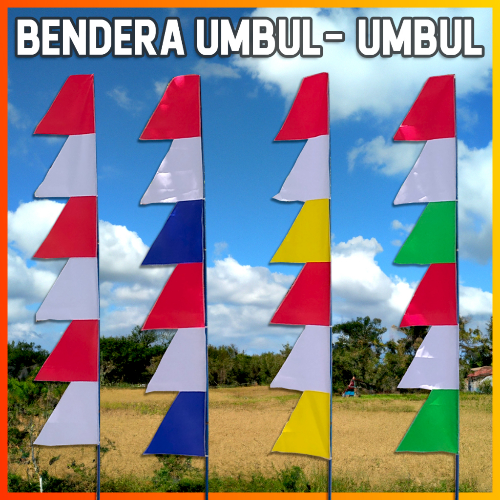 Jual (isi 12 atau 1 Lusin) Bendera Umbul Umbul Murah Warna Warni Garuda | Spanduk pesta ...