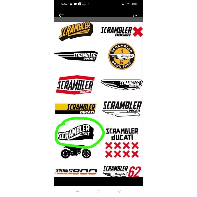 Jual emblem Scrambler custom bahan stainless | Shopee Indonesia