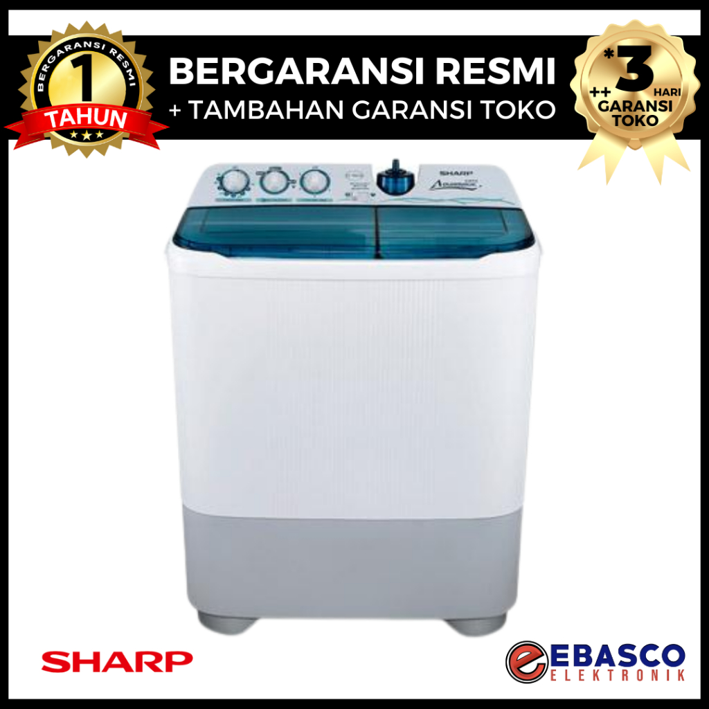 Jual SHARP Mesin Cuci EST 85 CR / EST 85CR - 2 Tabung Kapasitas 8 Kg Dengan Filter Air Dan ...