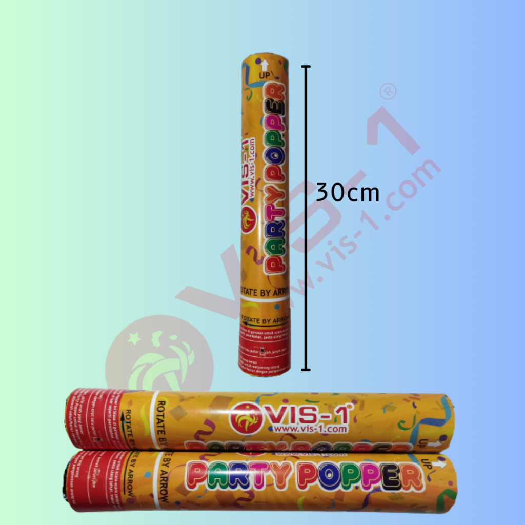 Jual VIS-1 - Party Popper Ukuran 30 cm / Confetti Popper / Poper Ultah ...