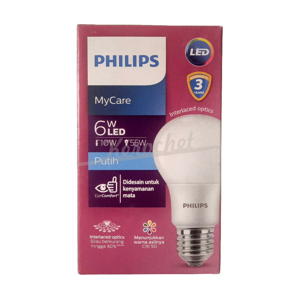 Jual Lampu Philips MyCare LEDBulb 6W 6500K Putih | Shopee Indonesia