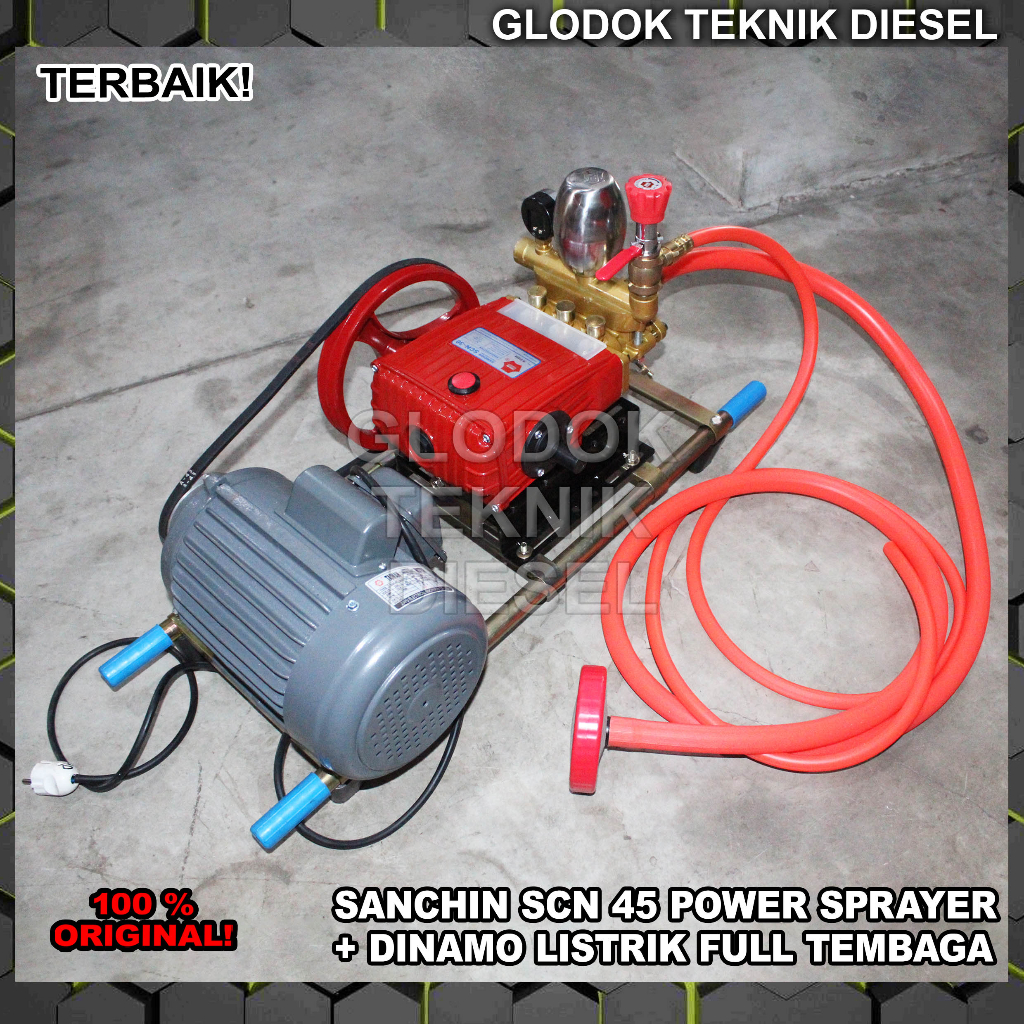 Jual Sanchin Mesin Power Sprayer SCN 45 + Dinamo Listrik Full Tembaga 3 & 1 Phase Paket Lengkap ...