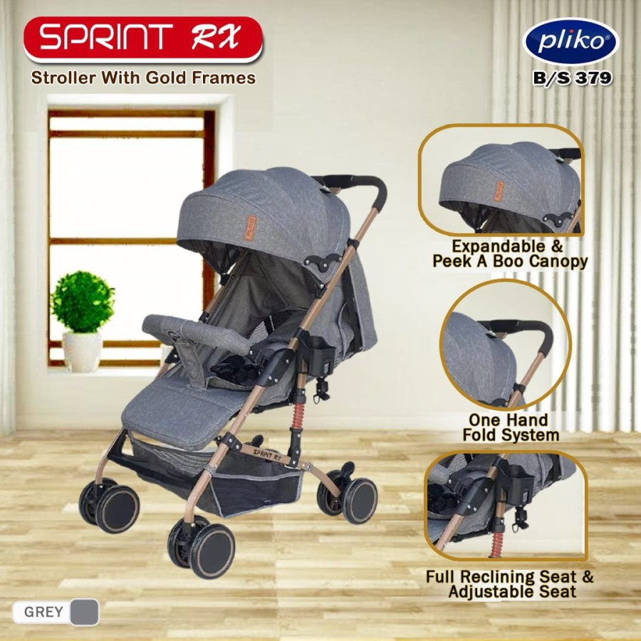 Jual Stroller Pliko Sprint RX 379 / Pliko Sprint RH 389 Reversible 2 ...