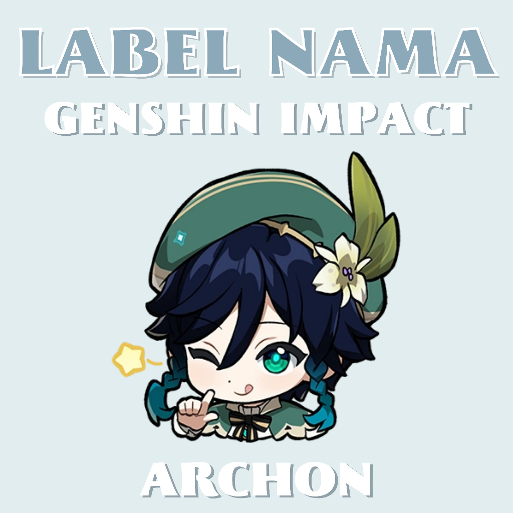 Jual Stiker Label Nama Genshin Impact (Archon) | Shopee Indonesia